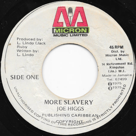 More Slavery / More Slavery Ver – Lion Vibes